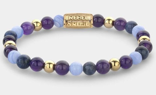 Rebel & Rose Are Violets Blue? - 18ct Yellow Gold Ionplated Bracelet ...